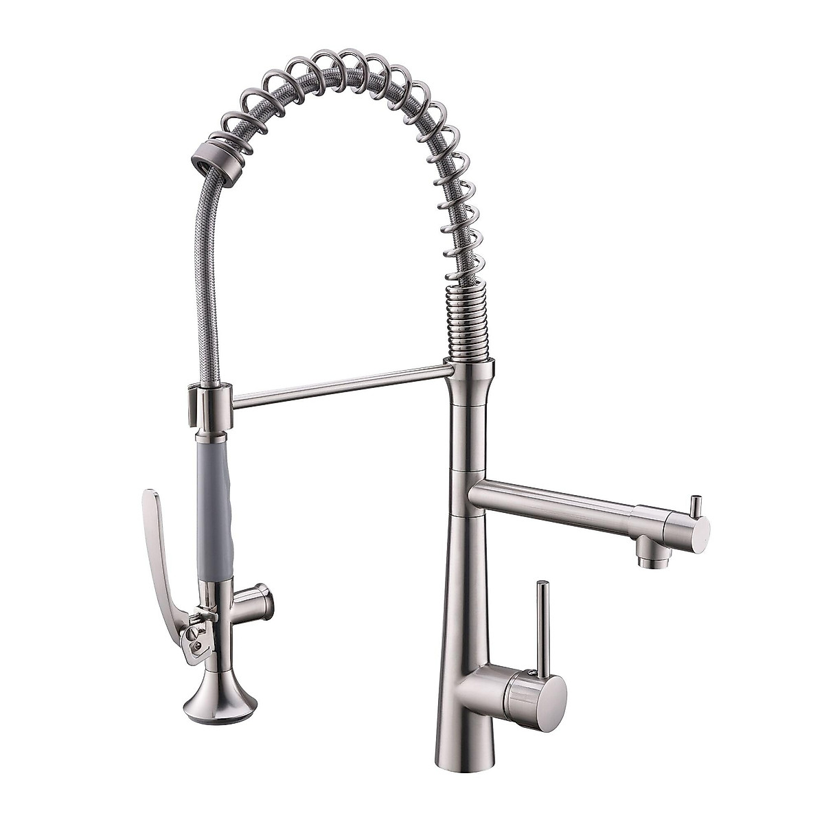 Pull Down Kitchen Sink Faucet with Sprayer Brushed Nickel