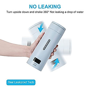 Small Portable Electric Kettle, Travel Mini Electric Tea Kettle, Personal One Cup Hot Water Boiler, 3-in-1 Portable Water Boiler Kettle (Blue)