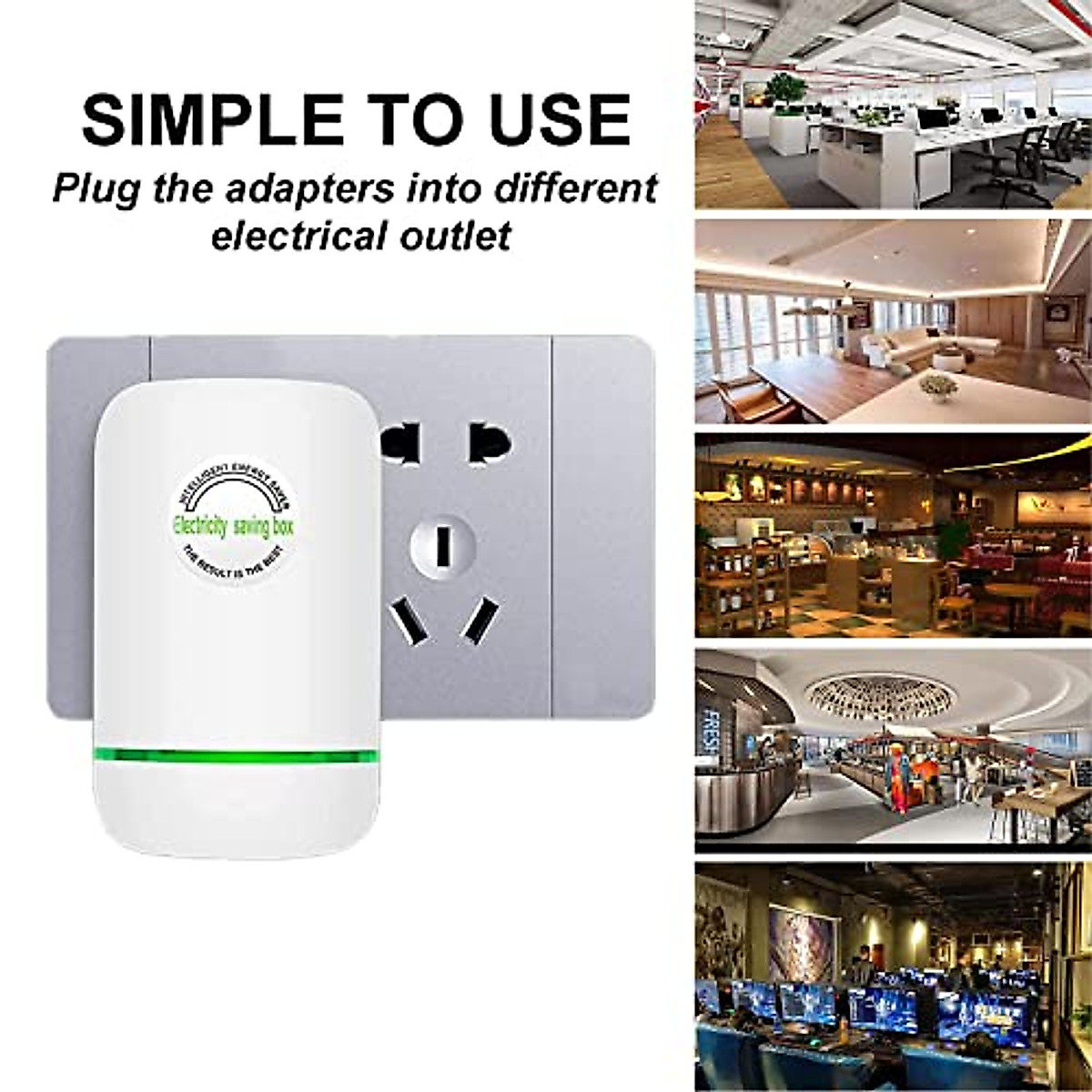 Power Saver Pro - Electric Power Saver Device - Electricity Energy Saving Box - Intelligent Household Power Saving Device Balance Current Source Stabilizes The Voltage Supply for Home Office Factory