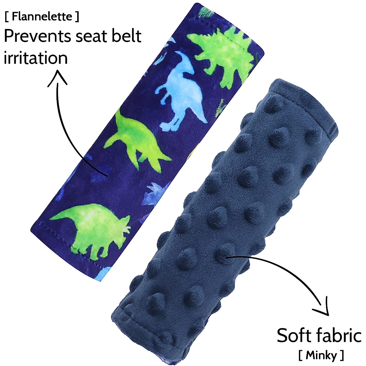 Baby Strap Cover, Stroller Strap Cover, Dinosaur Car Seat Strap Covers, Car Seat Straps Shoulder Pads, 2 Pack, Watercolor Pattern, for Baby Toddler Infant Boy Girl