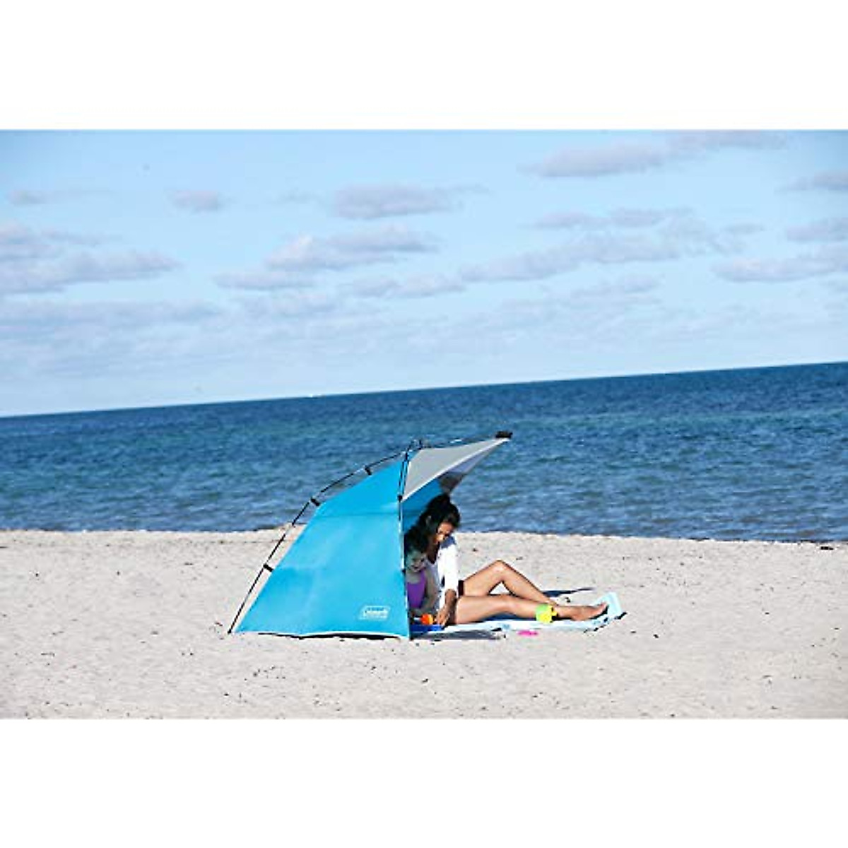 Coleman Skyshade Compact Beach Shade, Pop Up Beach Tent, Portable Shade Tent, Small
