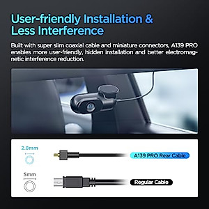 VIOFO 4K HDR Dash Cam Front Interior and Rear, STARVIS 2 IMX678 Sensor, HDR Night Vision, Ultra HD 4K + 1080P+ 1080P Triple Car Dash Camera, 5GHz WiFi GPS, 24H Parking Mode, A139 Pro 3CH