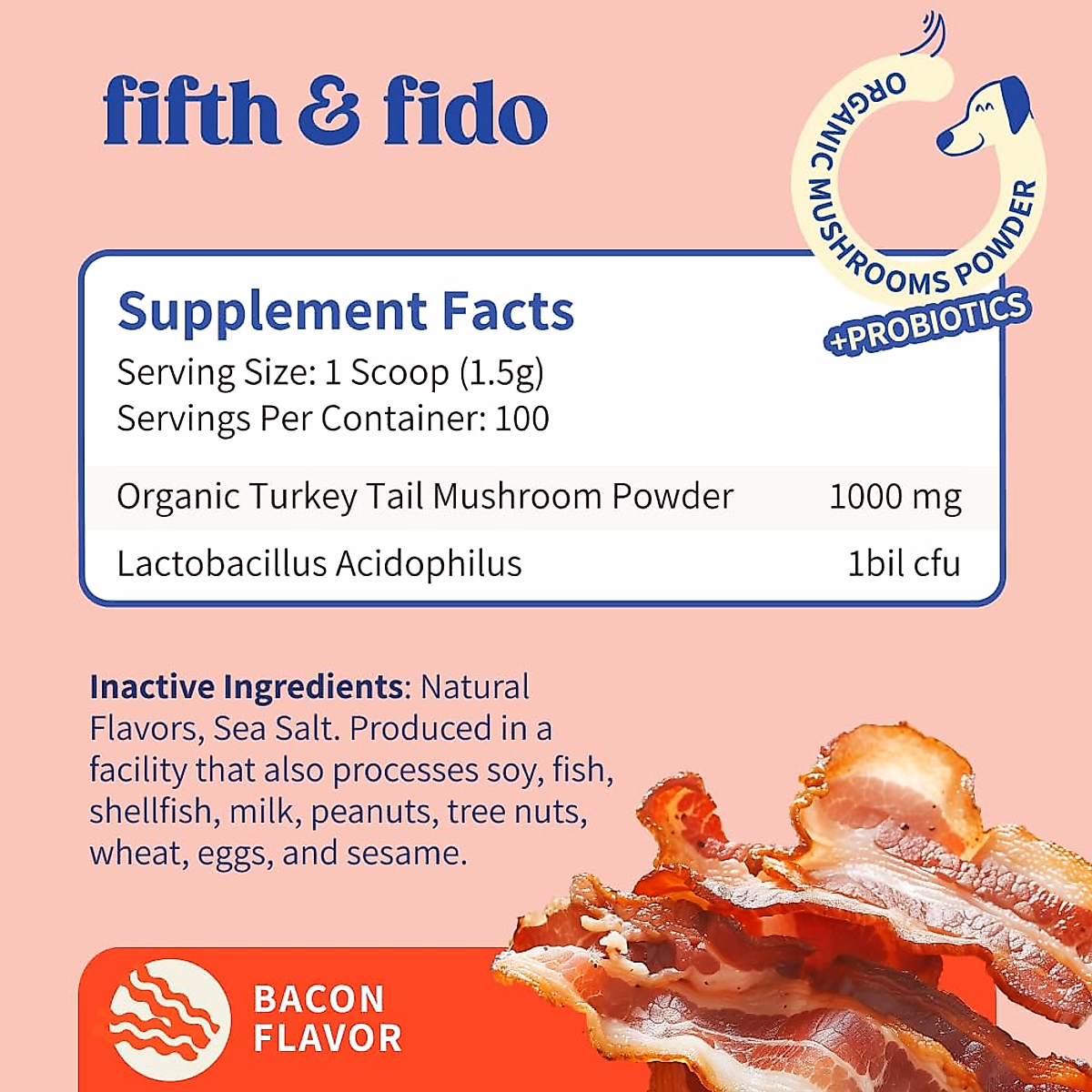 Turkey Tail Mushroom for Dogs - Turkey Tail Mushroom Powder for Dogs Guards Against Lumps & Bumps - Dog Turkey Tail Supplement - Turkey Tail for Dogs Supports Dog Gut Health Probiotics & Turkey Tail