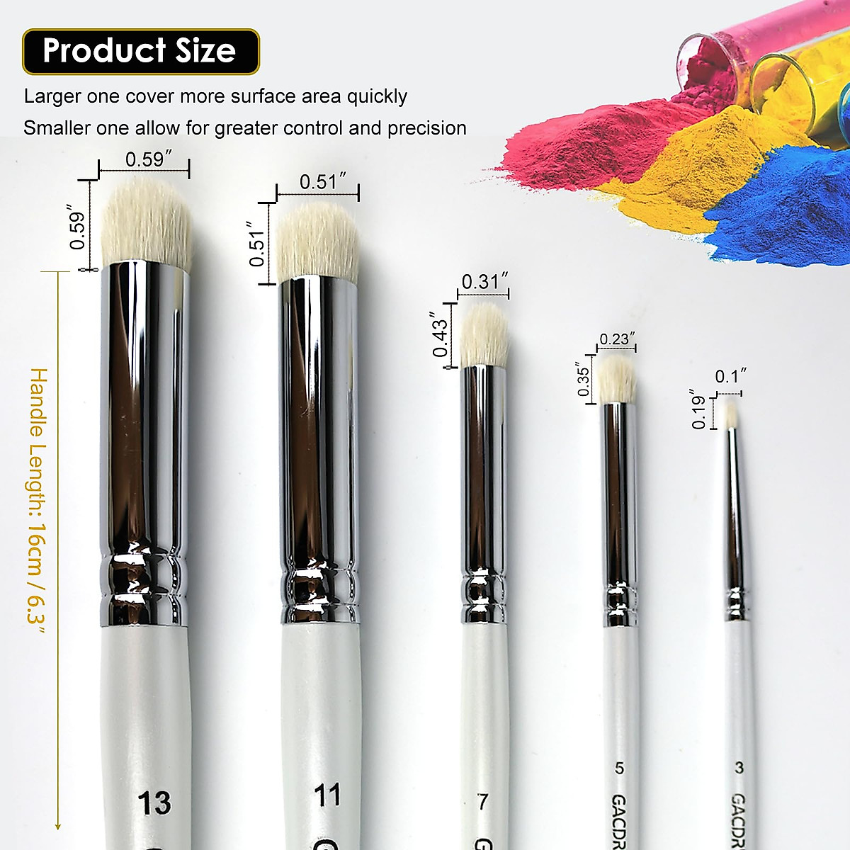 GACDR Dry Brush Miniature Painting, 5 Sizes Drybrush Set for Miniature Warhammer Citadel Model Paint,Hobby Detail Paint Brushes…