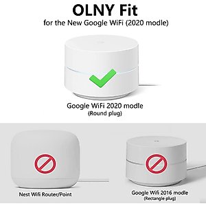 Google WiFi Wall Mount 3 Pack, WiFi Accessories for Google WiFi 1st Generation System and Google WiFi Router Without Messy Wires or Screws (White(3 Pack))