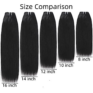 8 inch short hair bundles 10A Brazilian Straight Virgin Hair 4 Bundles Straight Hair 100% Unprocessed Straight Human Hair Bundles 50g/Pcs Natural color (8"8"8"8")