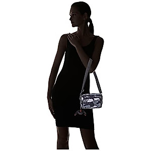 Kipling Womens Women's Merryl 2-in-1 Convertible Bag, Removable Shoulder Strap, Nylon Crossbody Bag, Cool Camo Grey, 7.75 L x 5 H 3 D US