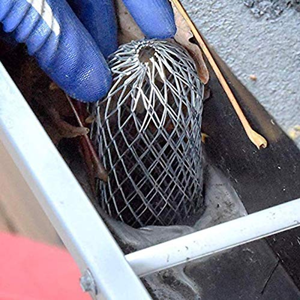 Walbest Garden Tools|Housewarming Gift|Roof Gutter Filters,Leaf Drains Filter Reusable Easy to Use Adjustable Protective Gutter Guard Filter for Daily Use - Silver