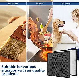 CFKREYA EJ120 Replacement HEPA Filter, Compatible with EJ Air Purifier, Include H13 Grade HEPA and Carbon Filter