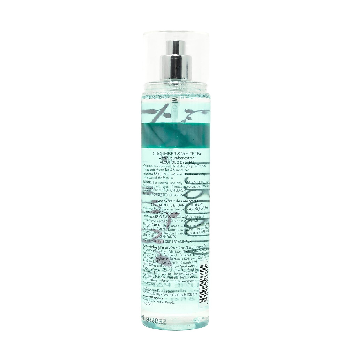 Vitabath Fragrance Mist, Cucumber and White Tea, 8 Ounce