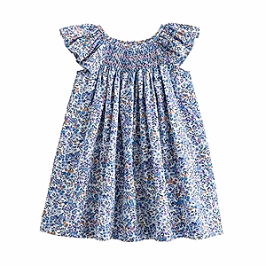 Simplee kids Baby Girls Summer Casual Dresses Toddler Floral Print Sundress Princess Dress for 12 Months