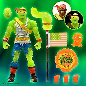 Super7 Toxic Crusader Ultimates: Radioactive Red Rage Toxie Action Figure,Multicolor