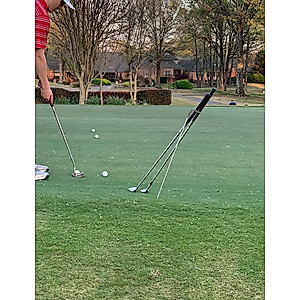 Mobile Pro Shop V-Shaped Golf Club Stand Keeps Your Clubs Clean, Dry & Visible, Made of Highly Durable Stainless Steel - Easy to Carry Golf Club Holder