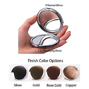 Personalized Compact Mirror for Purse Monogrammed Initial Name Gift for Her Bridesmaid Wedding Party Favors