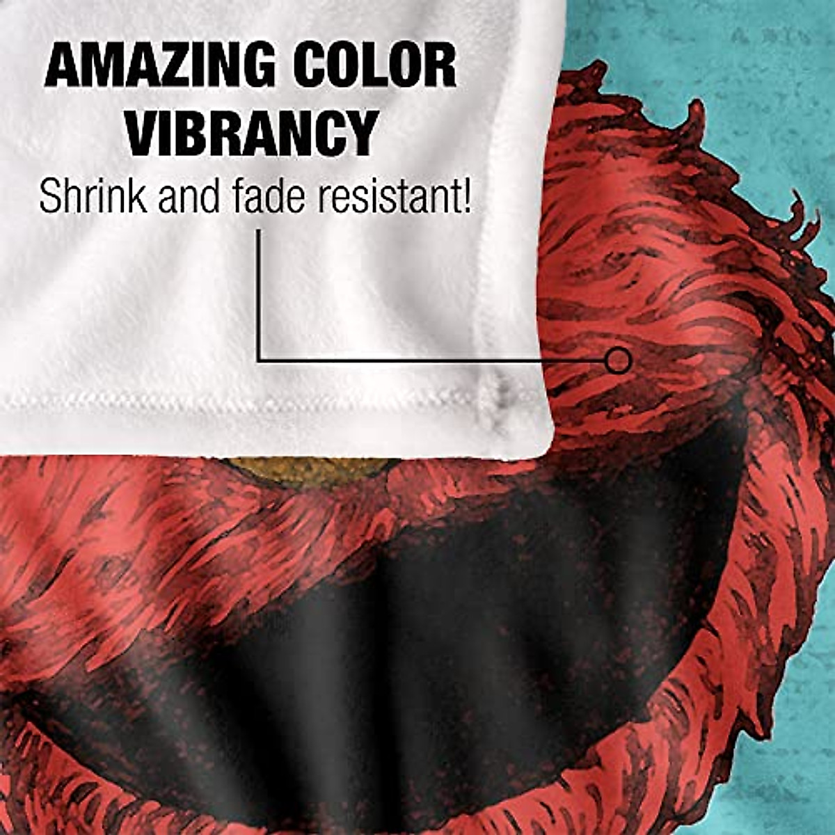 Sesame Street Elmo Painted Officially Licensed Silky Touch Super Soft Throw Blanket 36" x 58"