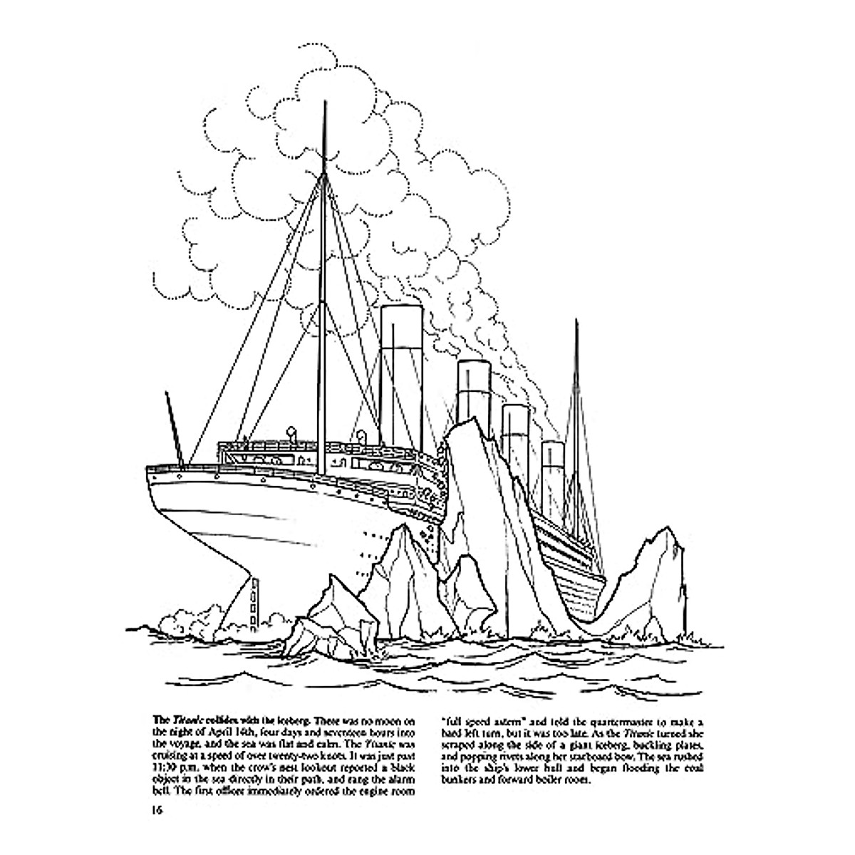 The Titanic Coloring Book (Dover World History Coloring Books)