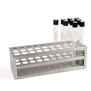 Maccx Tube Rack, Stainless Steel Material, 30Holes(3×10), Suitable for Tubes of Dia.≤18mm, TTR030-18-001