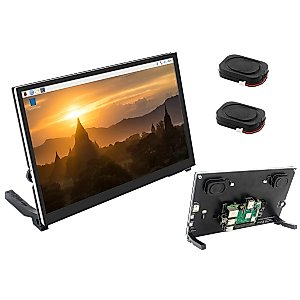 DIGISHUO 10.1 Inch Touchscreen Monitor for Raspberry Pi 4B/3B/2B | IPS FHD 1024×600| Responsive and Smooth Touch| Dual Built-in Speakers| HDMI Input| Compatible with Various Devices and OS