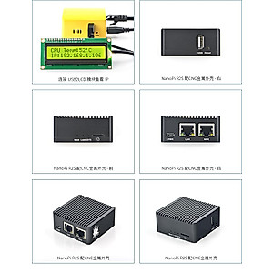FriendlyElec Nanopi R2S(Black) Mini Portable Travel Router OpenWRT with Dual-Gbps Ethernet Ports 1GB DDR4 Based in RK3328 Soc for IOT NAS Smart Home Gateway