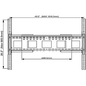 THE MOUNT STORE Expandable Fixed Position TV Wall Mount for TCL 55" Class LED 5 Series 2160p Smart 4K UHD TV with HDR Roku TV Model 55S515 VESA 200x200mm