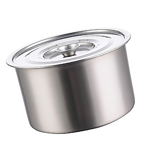 Stainless Steel Stock Pot,Stockpot Stainless Steel Easy to High Temperature Resistant Multifunctional with Lid Soup Pot for Seasoning Eggs (12cm)