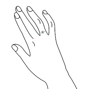 Bling Jewelry Minimalist Simple .925 Sterling Silver Midi Knuckle 1MM Band Stackable Evil Eye Ring For Teen For Girlfriend