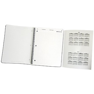 BookFactory Note Taking Notebook/Student Note Taker Carbonless Notebook, 50 Sets of 8 1/2" x 11" Pages - 100 Sheets Total - [Wire-O Bound] (LOG-050-7CW-D (NoteTaking))