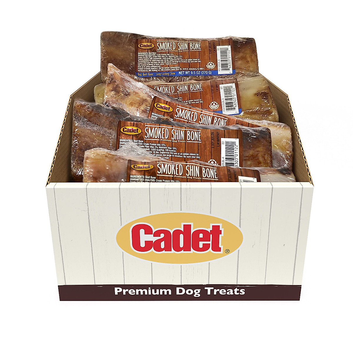 Cadet Smoked Shin Bone Display Large, 12 Count