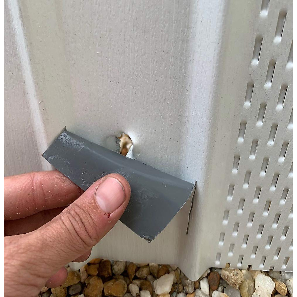 A.A Stick N Repair Cracked Bathtub, Pool Liner, Roof, Skylight, Vinyl Skirting, Siding Repair Kit (White)