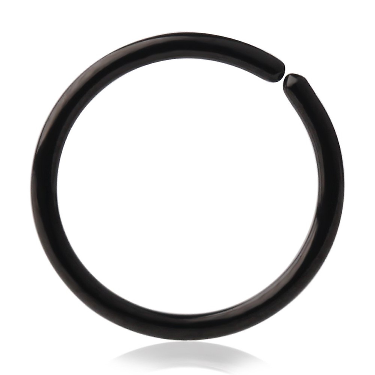 Ruifan 20G Round Ends Stainless Steel Body Jewelry Piercing Nose Hoop Ring 6mm 5PCS (Mix Color)