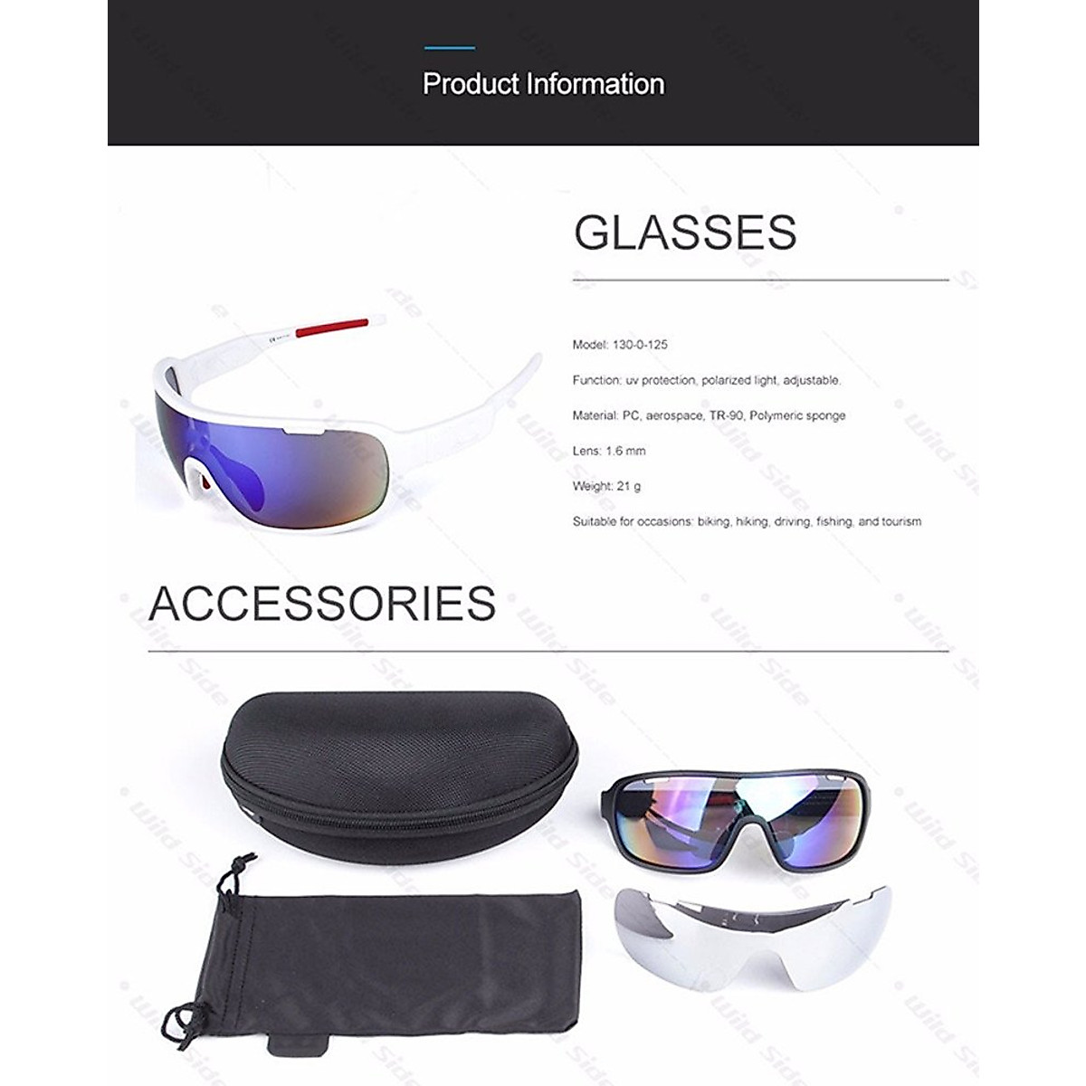 Lorsoul Polarized Sports Cycling Sunglasses Bike Glasses for Men Women Running Driving Fishing Golf Baseball Racing Ski Goggles (White/Red)