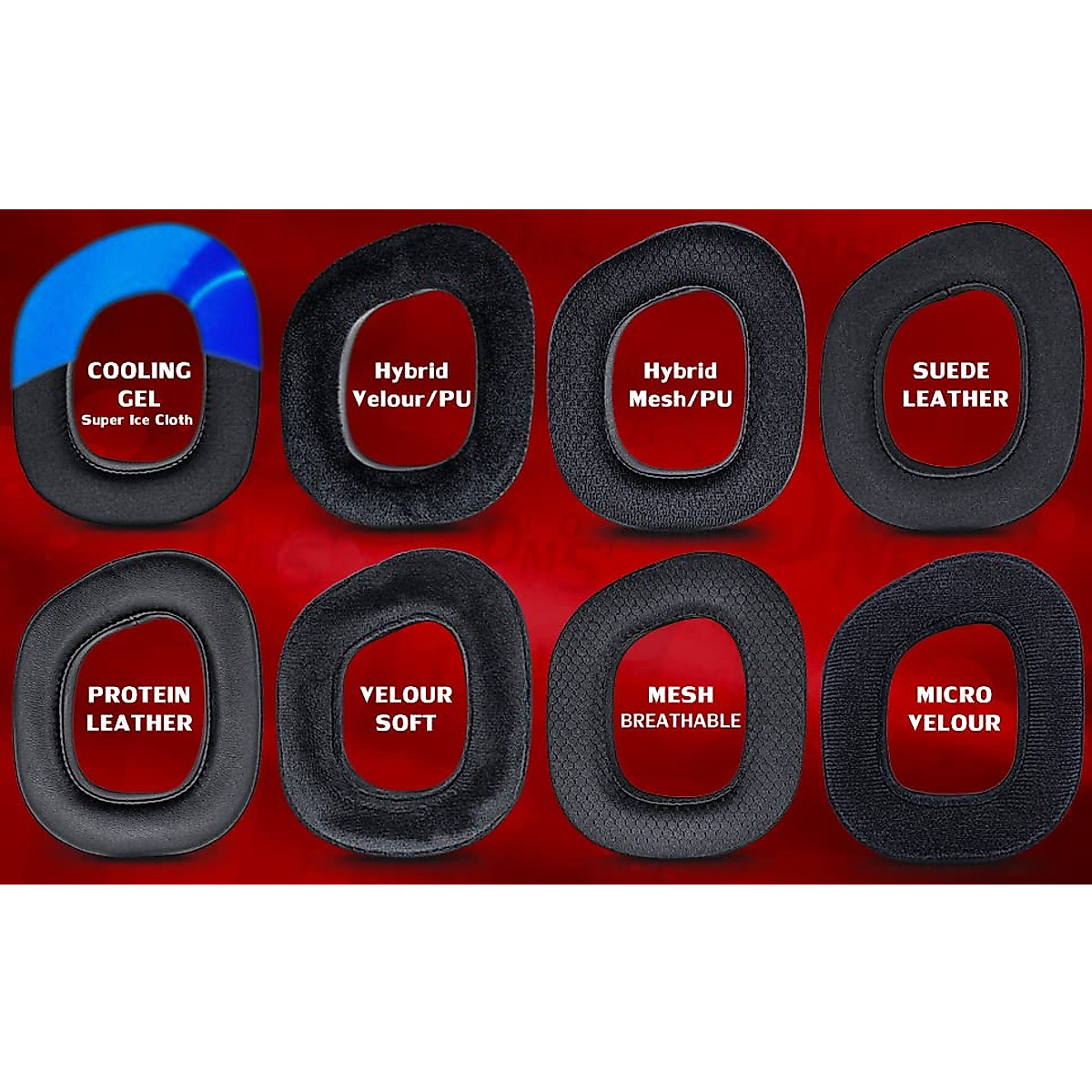 HS80 Cooling Gel Ear Pads Compatible with HS80 Headset I Thicker Enhanced Memory Foam with Breathable Mesh by DIMOST