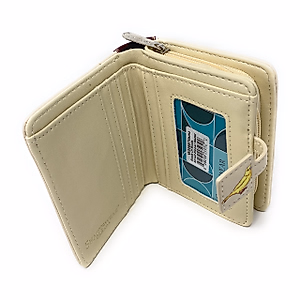 Shag Wear Book of Birds Small Wallet for Women and Geet Girls Vegan Faux Leather 4.5" Beige