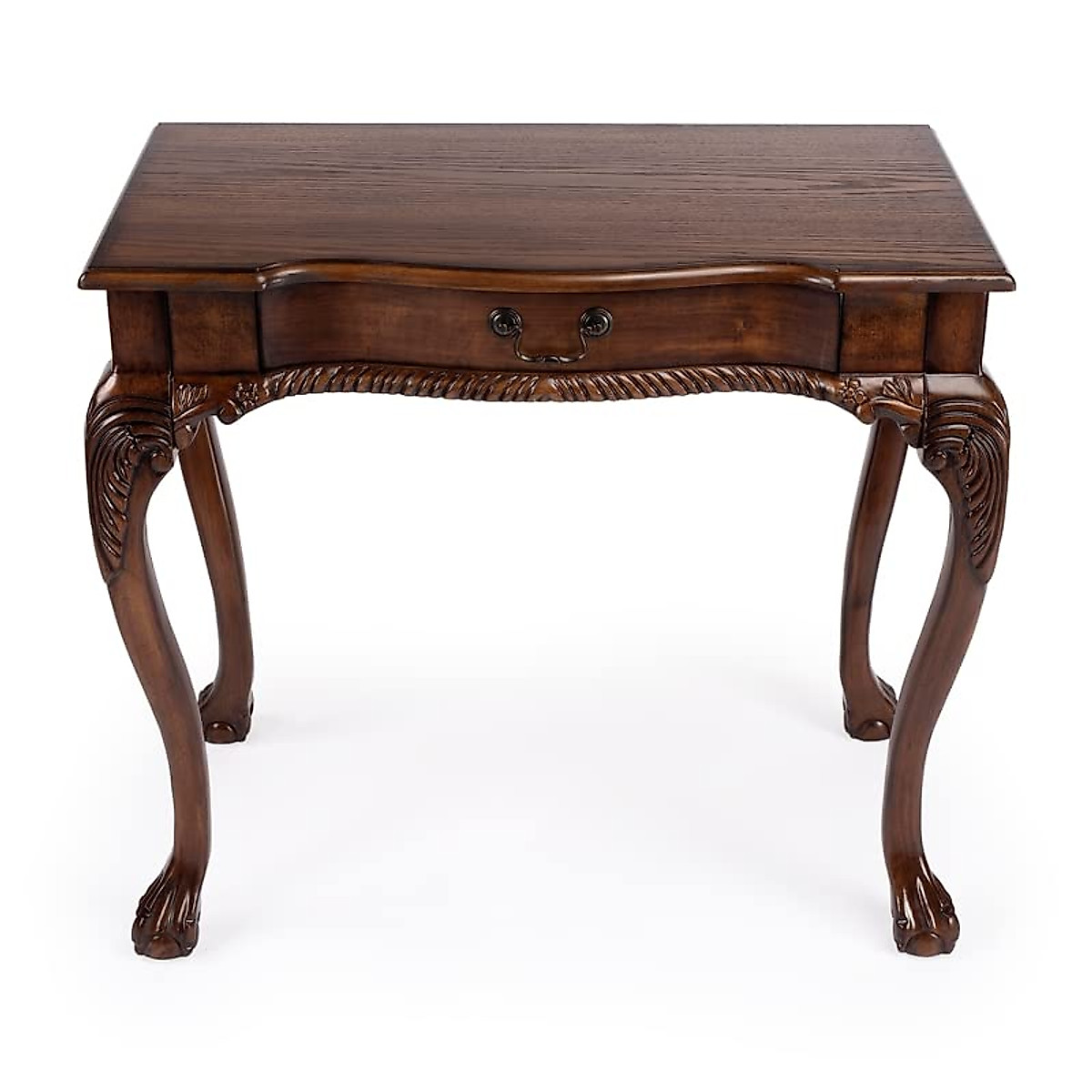 BOWERY HILL Wood Traditional Writing Desk in Vintage Oak Finish