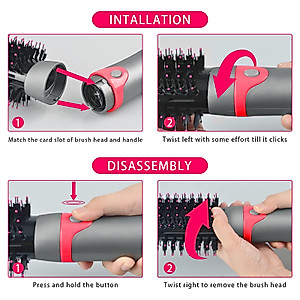 Professional Hair Dryer Brushes Set, 5 in 1 Hot Air Dryer Brush Set with Detachable Hair Brush Comb,One-Step Hot Hair Dryer for Straightening Curling Drying Combing Scalp Massage Styling