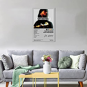HEMTIK PartyNextDoor Poster Album Cover Poster Wall Art Canvas for Office Decor Unframed 16" x 24"