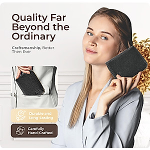 Claasico RFID Small Zipper Wallet for Women, Ladies Genuine Leather Bifold with Coin Zipper Pocket w/Anti-Theft Travel Protection