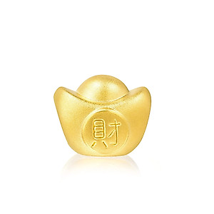 CHOW SANG SANG 999 24K Solid Gold Nugget Yuanbao Charm Bracelet for Women 90838C