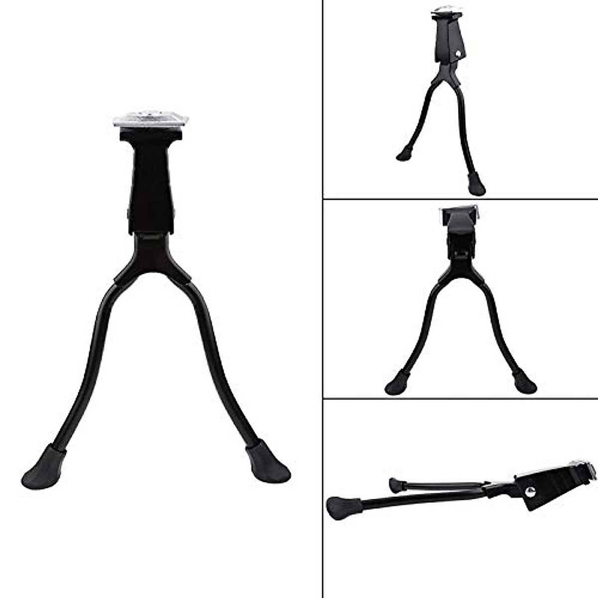 Foot Stand, Prcatical Mountain Bike Foot Stand Mount Road Double Legs Park Stand for 26 Inches Or Higher and Spare Parts
