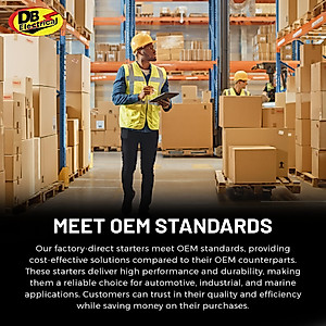 DB Electrical 410-54248R Remanufactured Starter Compatible With/Replacement For 2013-17 Honda Accord 12V, Cw, 9-Tooth, 31200-5A2-A51