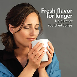 Hamilton Beach One Press Programmable Dispensing Drip Coffee Maker with 12 Cup Internal Brew Pot, Water Reservoir, Black with Chrome (48464)