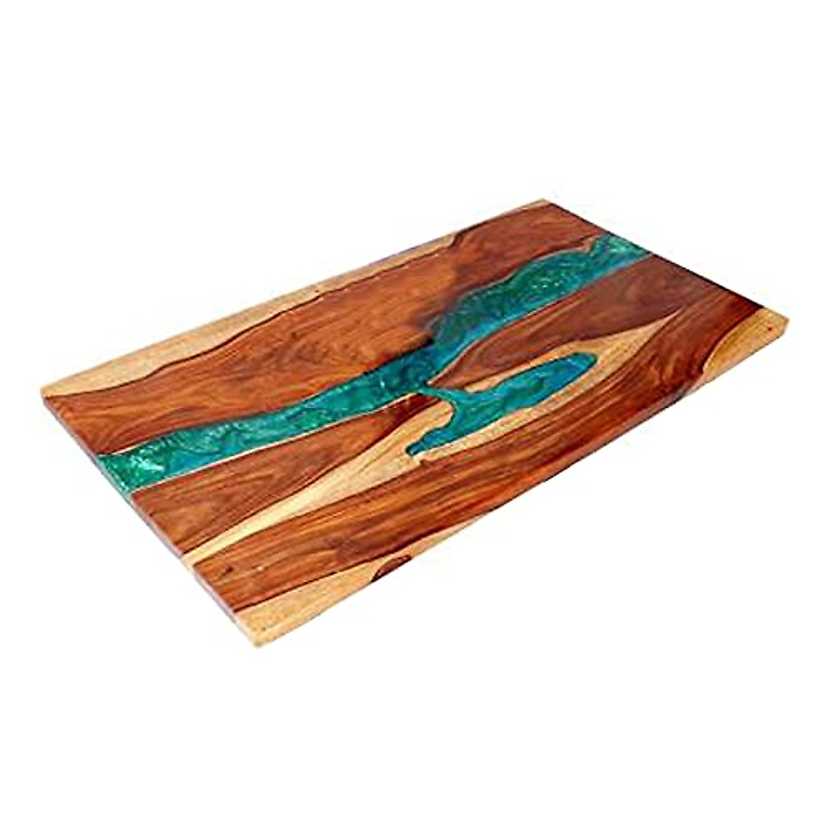 Epoxy Table, Live Edge Wooden Table, Epoxy Resin River Table, Natural Wood,Dining Table, Natural Epoxy Table, Resin Table 42" x 24" Inch