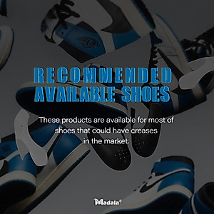 Madala 2 Pair Crease Protector for Air Force Shoes, Sneaker Shoes Protectors, Crease Guards Anti Crease Shoes Protector, Anti Wrinkle Shoes Crease Protector, No Crease Shoe Inserts for Men's 7.5-12