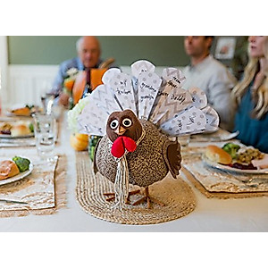 Turkey On The Table Thanksgiving Activity for Kids and Families (Includes Book, Turkey, Pen, & 13 Double Sided Feathers) - Give Thanks & Start a New Holiday Tradition - Doubles as Table Centerpiece