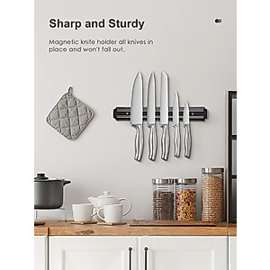 15 Pieces Kitchen Knife Set with Wooden Block Forged Premium German High Carbon Stainless Steel, Classic Triple Rivet Chef Knife, Super Sharp Knives, Perfect Cutlery Set Gift