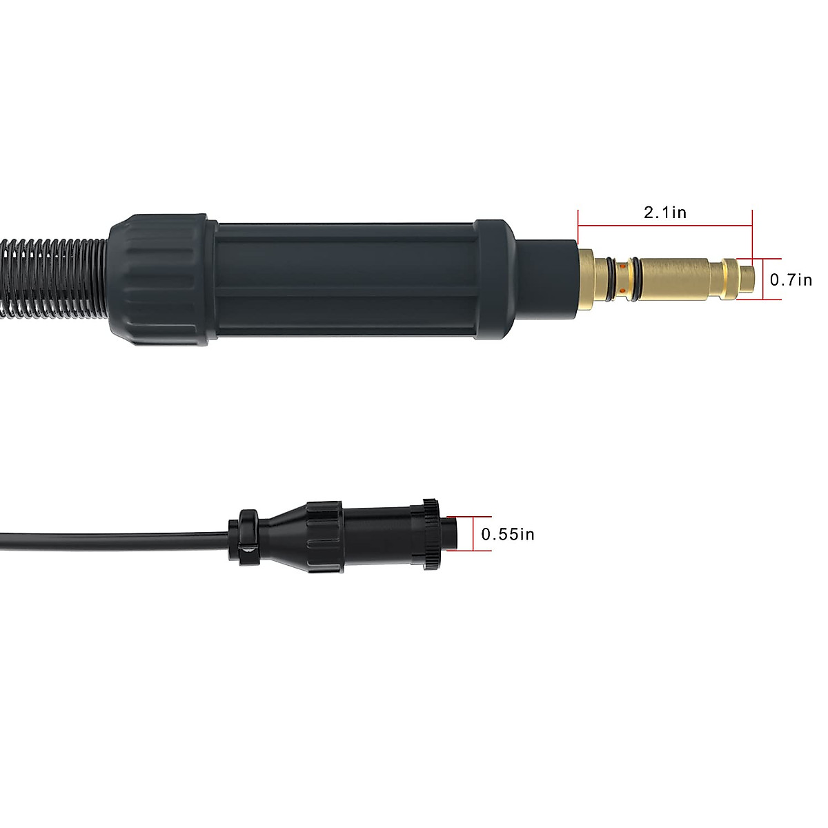 FORTON MIG Welding Gun Torch, 10ft 150A MIG Gun Replacement for Lincoln Magnum 100L K530-6 (150A) (150A)