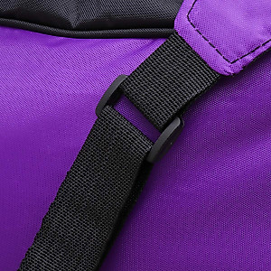 Garneck Yoga Nylon Large Yoga Mat Tote Sling Multi Purpose Shoulder Bag Gym Bag with Yoga Mat Holder for Traveling Shopping Yoga(Purple)