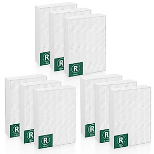 9 Pack HPA300 HEPA Filter Replacement R for Honeywell HPA300 HPA200 HPA100 and HPA090 Series and HPA5300, HPA300VP, HPA304 HPA3300, HPA5300. Replace HRF-R3 Filter R (HRF-R3 & HRF-R2 & HRF-R1)