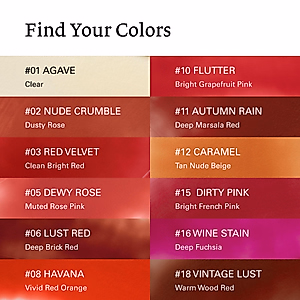 Melixir Vegan Lip Butter #06 Lust Red(Tinted) (+11 more colors) 0.13oz, Bee Free, Petrolatum Free, Deep Nourishing Plant-Based Vegan Chapstick, Vegan Lip Balm for Dry, Cracked and Chapped Lips