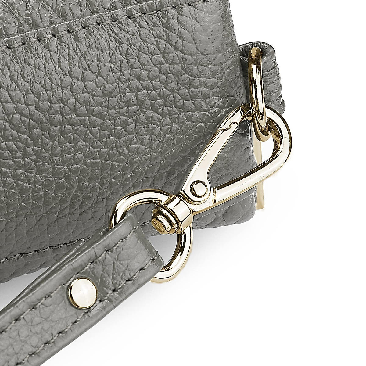 YALUXE Womens Wristlet Genuine Leather Quilted Zipper Large Clutch Wallet